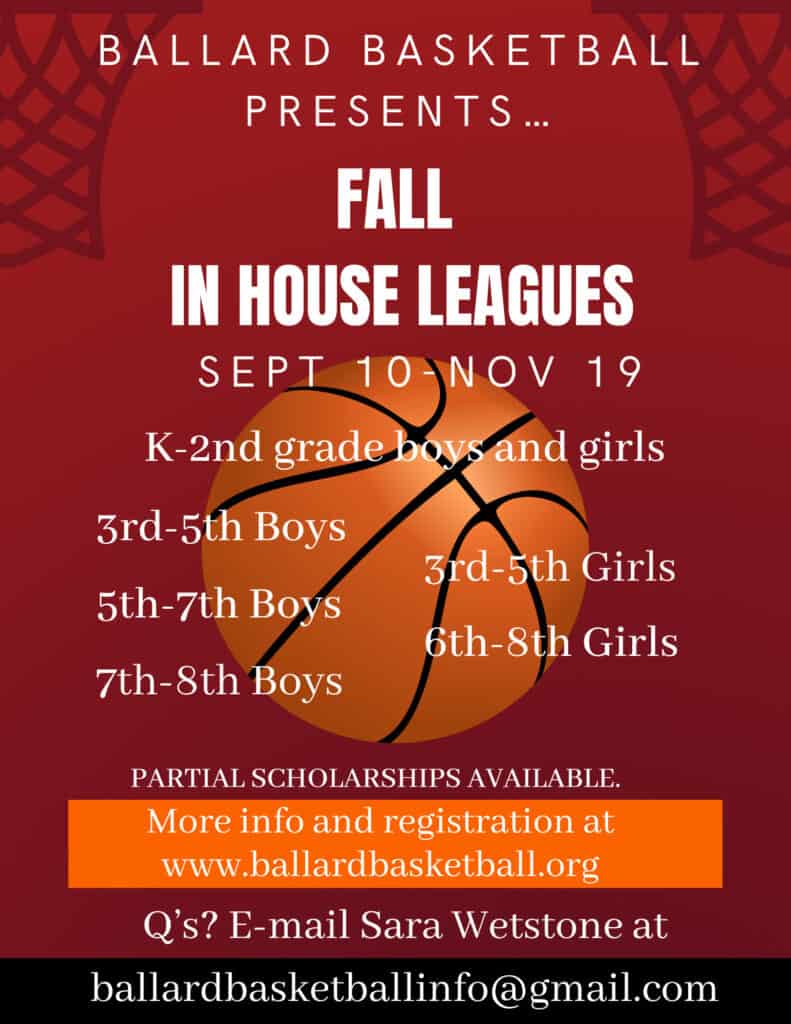 Ballard Basketball youth fall leagues open for registration - My Ballard